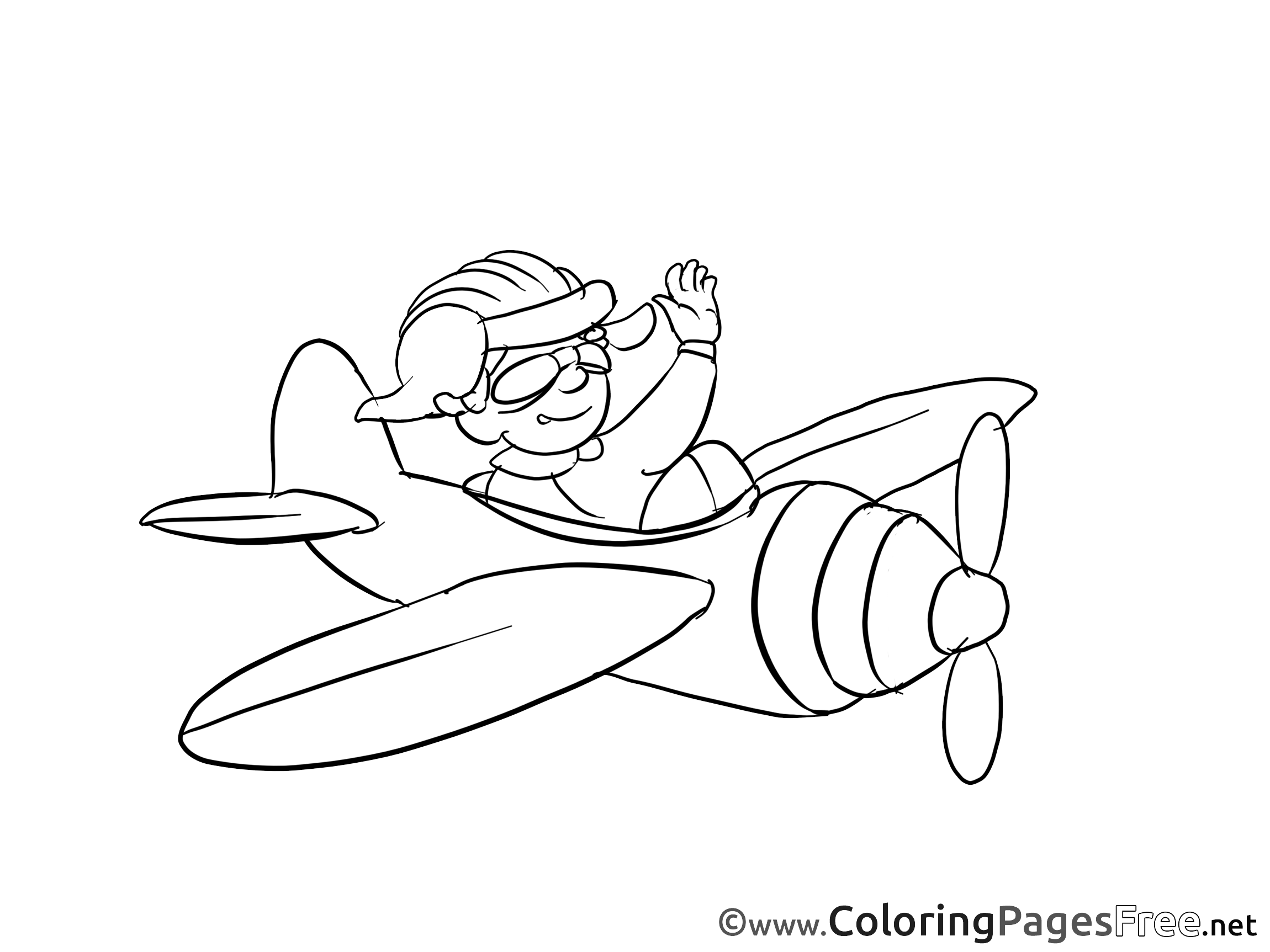 pilot coloring sheet