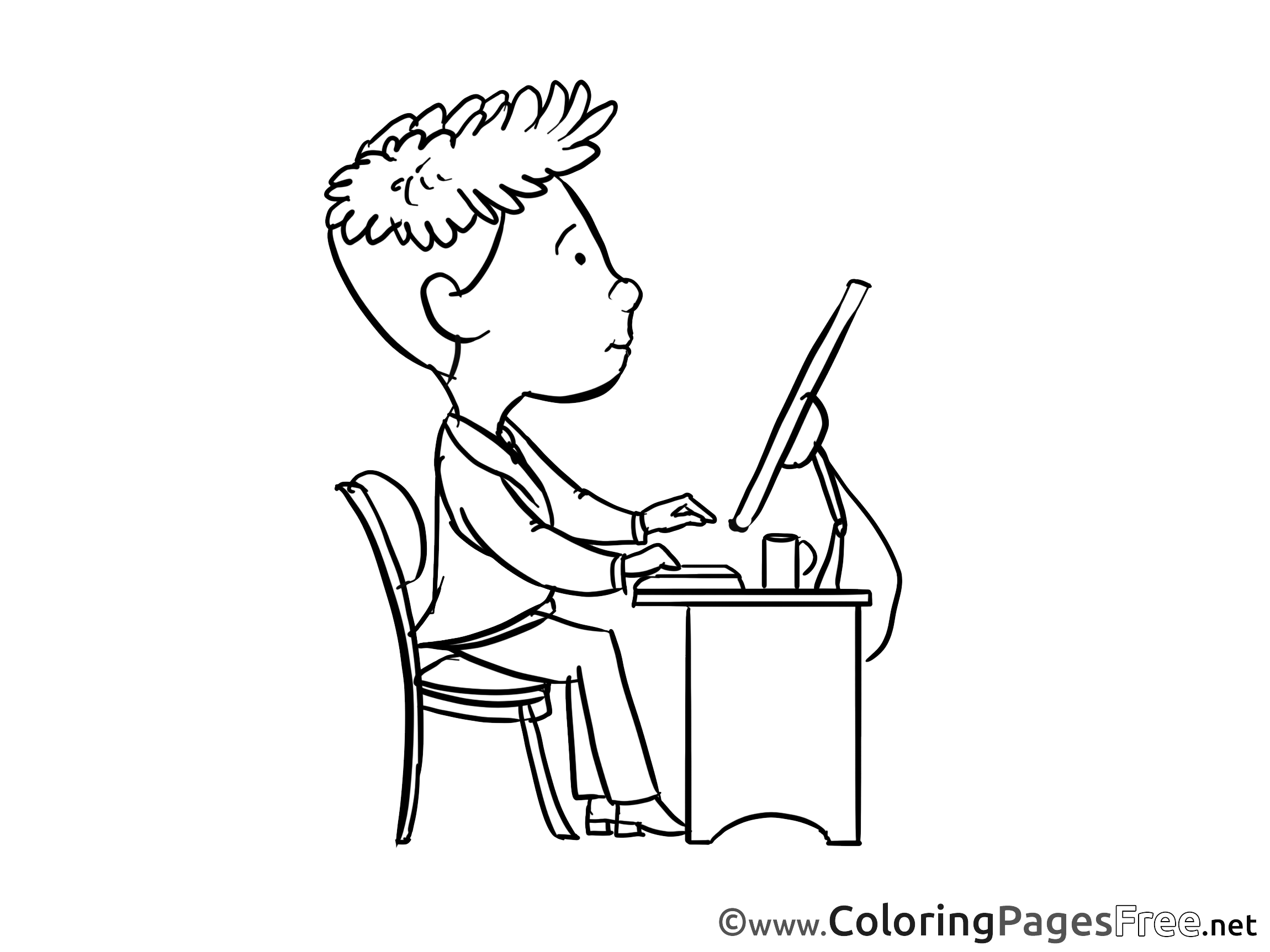 coloring pages for a computer programmer
