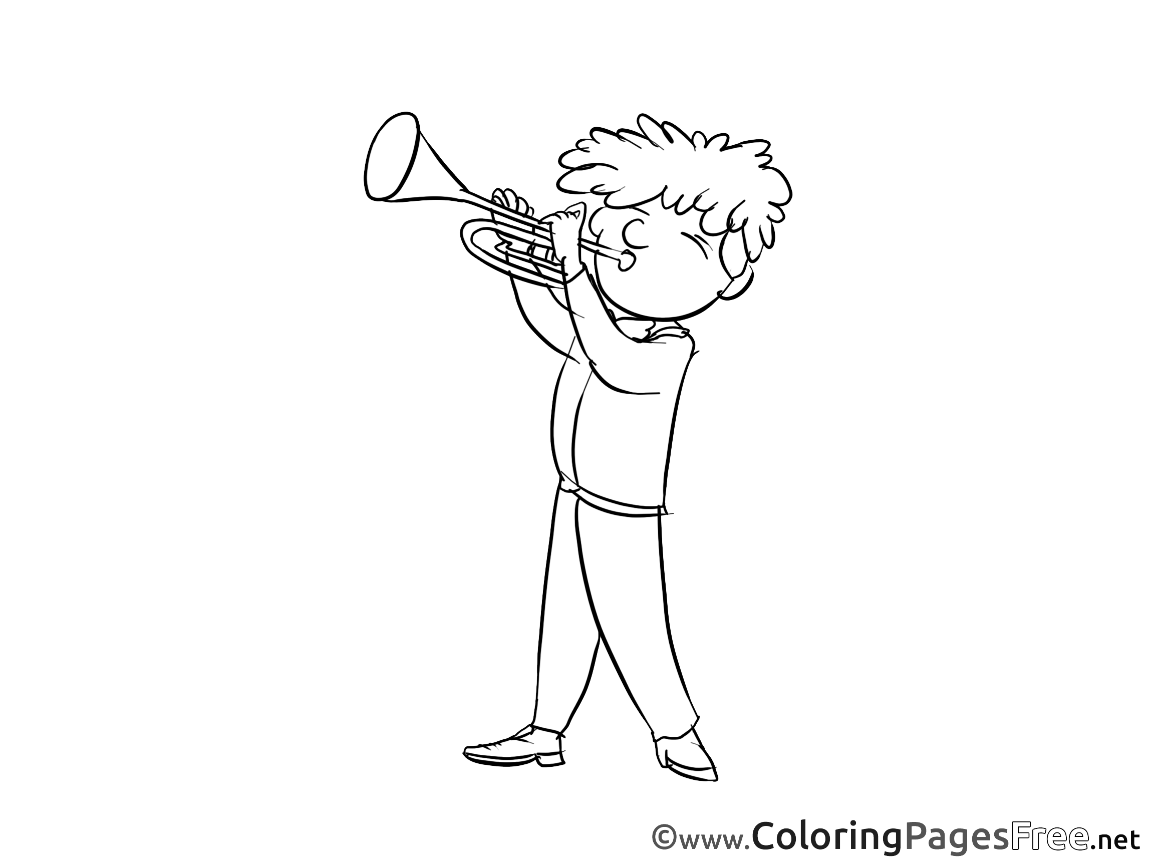 Trumpeter printable Coloring Sheets download