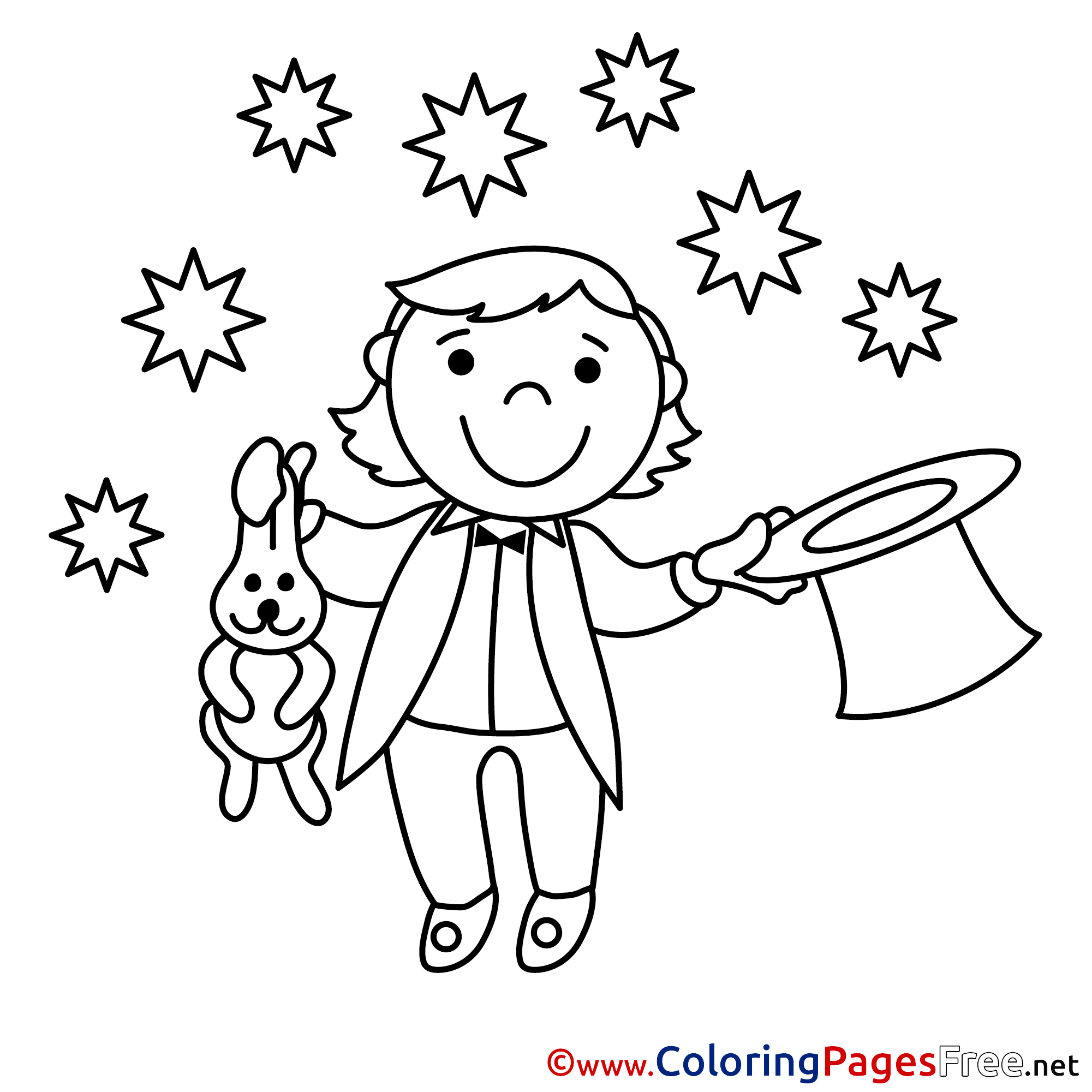 wizard coloring page free